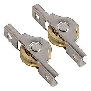 RDEXP Sliding Roller Wheel 20mm Diameter Slotted Wheel for Wardrobes Cabinet Bookcases Door Window Set of 20