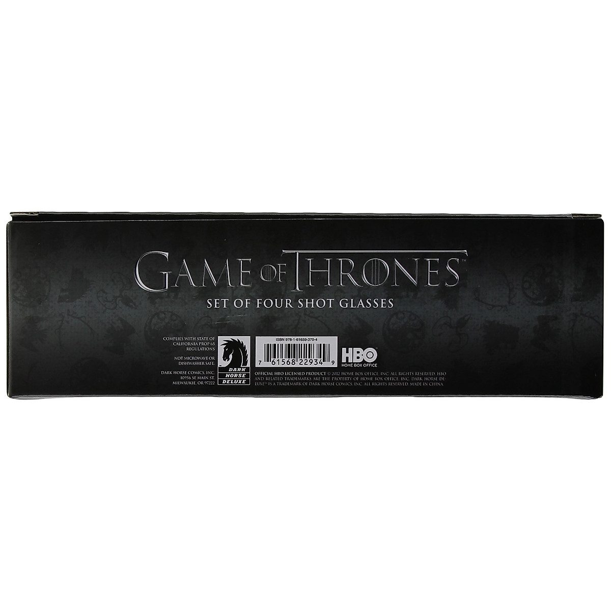 Dark Horse Deluxe Game of Thrones Shot Glass Set: Stark, Baratheon, Targaryen and Lannister