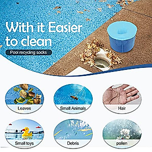 YZNlife Pool Skimmer Socks, 50 PCS Swimming Pool Socks for Filter, Skimmers Cleans Debris and Leaves for In-Ground and Above Ground Pools