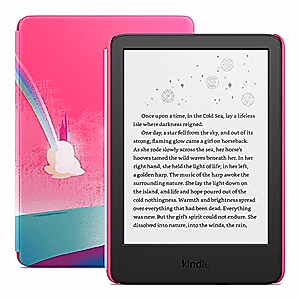 Kindle Kids (2022 release) – Includes access to thousands of books, a cover, and a 2-year worry-free guarantee - Unicorn Valley