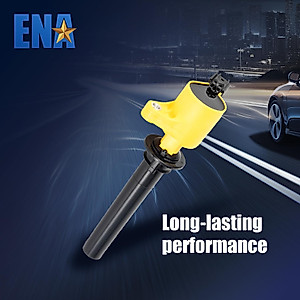 ENA Set of 6 Yellow Ignition Coil Pack 2001-2008 Compatible with Ford Mercury Mazda Tribute Mariner Escape Five Hundred Freestyle Montego Taurus Sable V6 3.0L Replacement for DG500 DG513 FD502