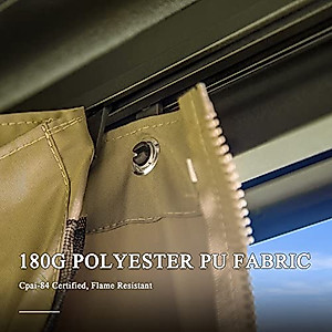 Domi 10'x10' Outdoor Hardtop Gazebo Permanent Canopy with Galvanized Steel Single Roof, Aluminum Frame,Curtains and Netting for Patios,Backyard,Lawns