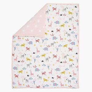 Lambs & Ivy Snuggle Jungle Pastel Safari Cotton Jersey 3-Piece Crib Bedding Set