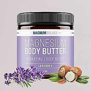 Magnesium Body Butter for Women & Men – Lightly Scented with Lavender