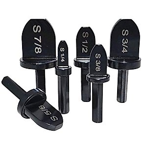 Swaging Tool Drill Bits, 6pcs Manual Copper Pipe Swaging Tool Drill Bit Set Portable Bearing Steel Repairing Set Include 7/8'', 3/4'', 5/8'', 1/2'', 3/8'', 1/4'' Bits