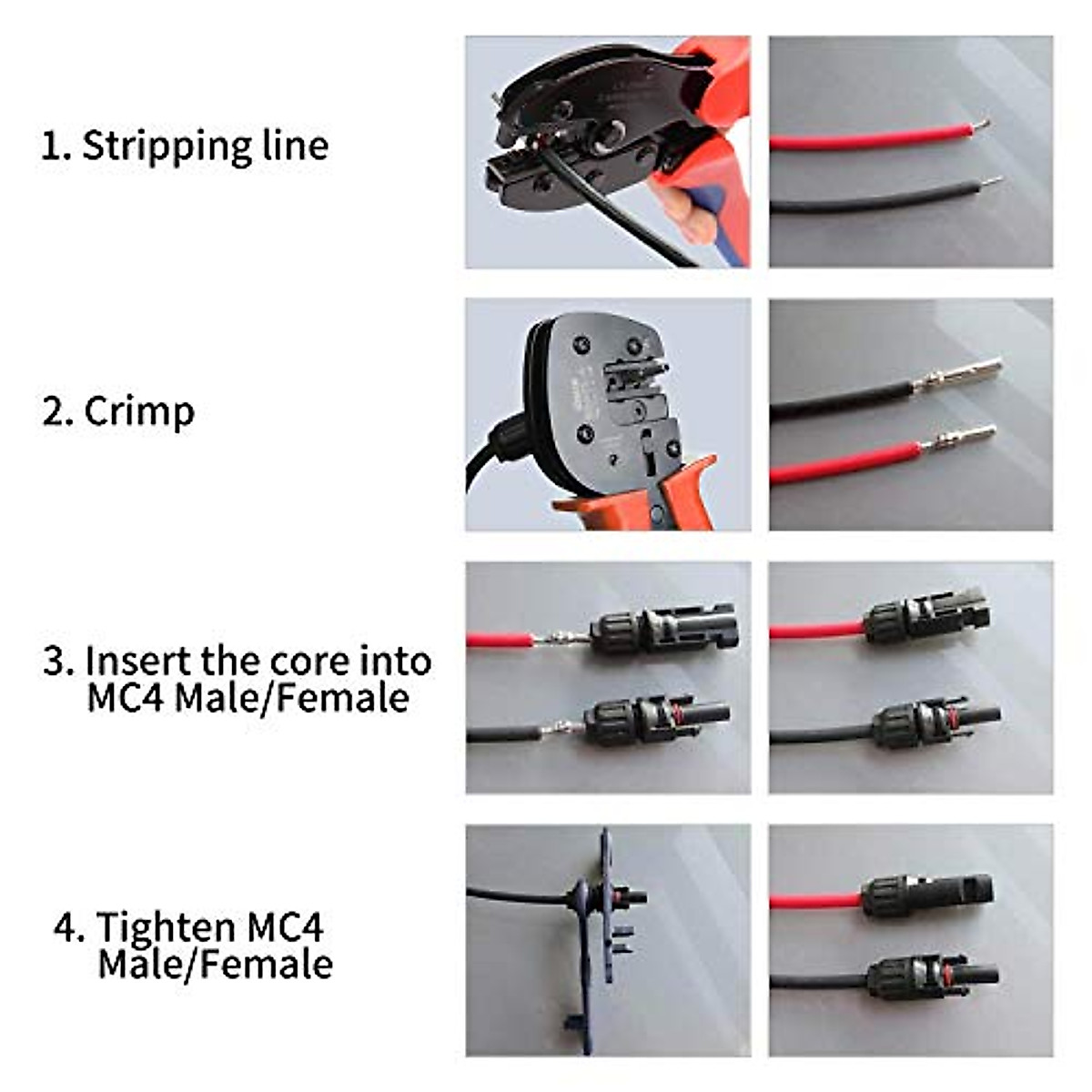 Ansxiy 40PCS Solar Connectors with Male/Female IP67 Waterproof Solar Panels Cable Connectors (20 Pairs Solar Connectors)