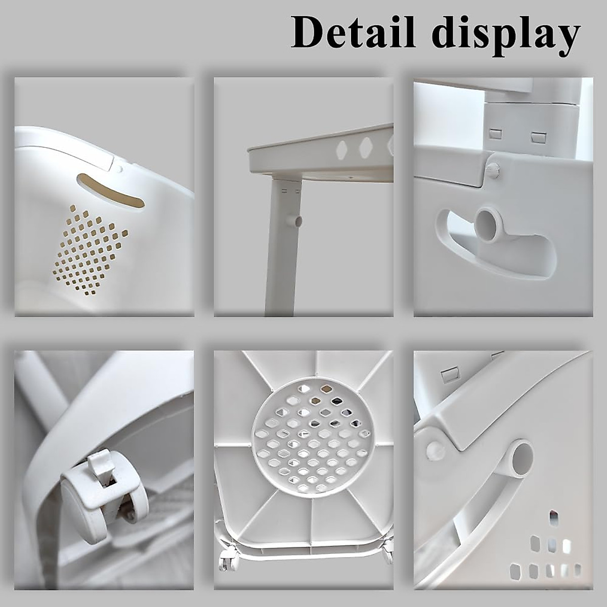 Laundry Basket with Wheels Plastic,2 Tier,40L+32L Large Capacity,Storage Organizers for Kitchen, Bathroom, Easy Mobility Multi-Functional Hampers