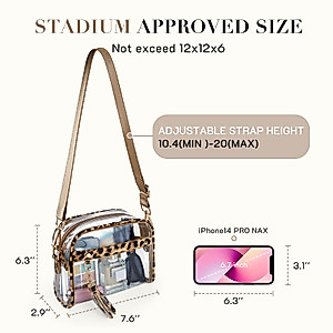 Missnine Clear Bag Stadium Approved Small Clear Purse for Women Clear Crossbody Bag for Concerts Sports Events