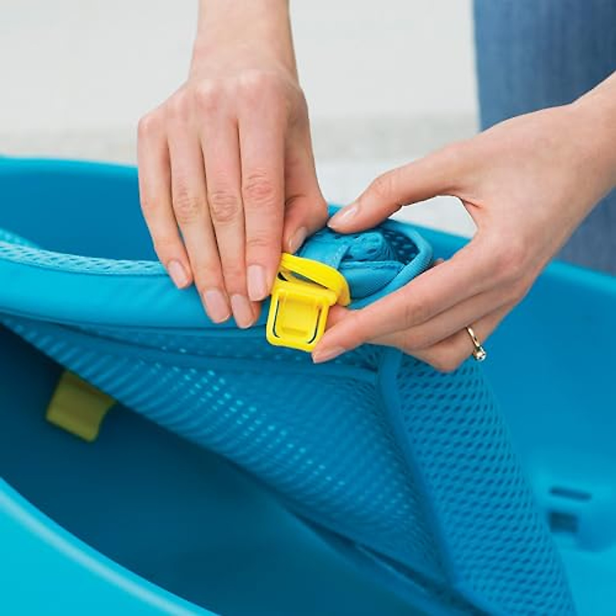 Skip Hop Infant Bath Tub 3-Stage Grow With Baby Smart Sling MOBY Bathtub Blue Age 0+