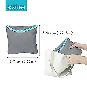 Solfres Dual-Belt High Chair Cover, Baby High Chair Cover, Upgrade Version, for Wooden or Restaurant High Chair, Sturdy and Robust Material, Gray