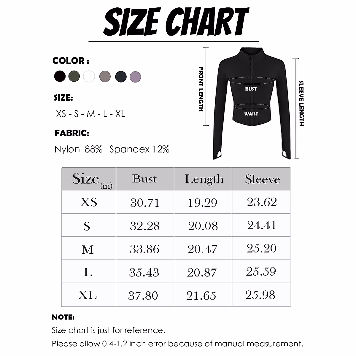 Gnveub Women’s Sports Running Jacket Slim Fit Stretchy Full Zip Athletic Workout Lightweight Jacket with Thumb Holes(Black,XL)