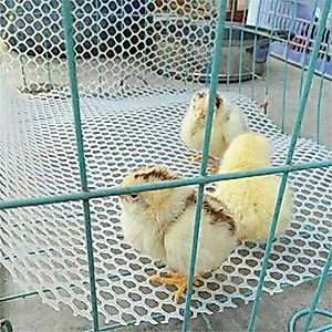 MAGFYLY Chicken Wire Mesh Plastic Fence Net, Breeding Net, Child Safety Netting Lawn Protection Net Flowerpot Mat Net Non-Slip Net Ventilation Net Cat Net 10m 30m 50m, White