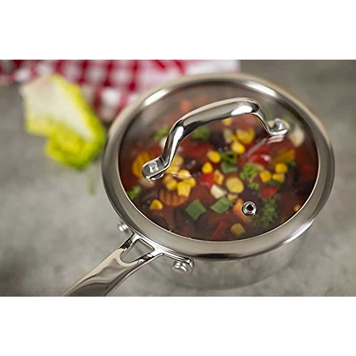 KUHN RIKON Allround 2-Piece Casserole Pot and Saucepan Set, Stainless Steel