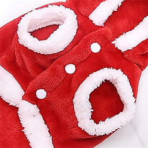 Dog Jacket with Leash Ring Cute Small Cat Dog Christmas Clothes Dog Pet Dress Medium-Sized Up Day Pet Pet Clothes Dog Girl Clothes Christmas for Large Dogs (Red, XS)