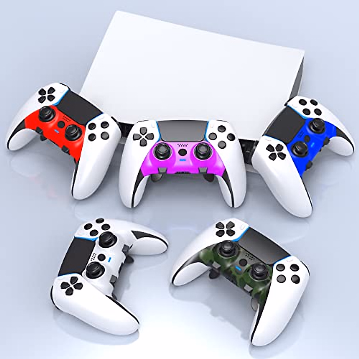 Faceplate for PS5 Dualsense Edge Controller Accessories Skin, Playstation 5 Pro Controller Face Plate Front Cover (Red)