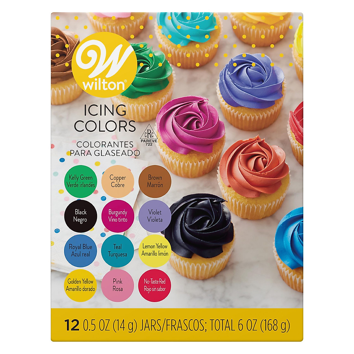 Wilton Icing Colors 12-Piece Gel Food Coloring Set