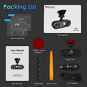 Dash Cam Built in WiFi Car Dashboard Camera Recorder with FHD 1080P, Mini Screen Dashcams for Cars with Night Vision, Loop Recording, G-Sensor, APP