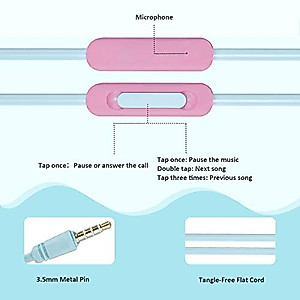 QearFun Donut Earbuds for Kids, Cute Earbud & in-Ear Headphones Wired Gift for School Girls and Boys with Microphone and Lovely Earphones Storage Case