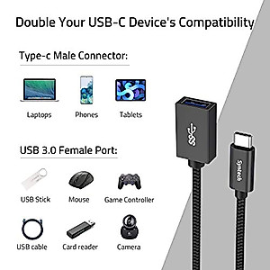 Syntech USB C to USB Adapter, 2 Pack USB C to USB3 Adapter,USB Type C to USB,Thunderbolt 3 to USB Female Adapter OTG Cable Compatible with iPad Mini 6, MacBook Pro, Air and More