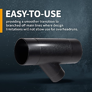 POWERTEC 70190V 4-Inch by 2-1/2-Inch Y-Fitting Dust Collection Hose Connector, 1 PK