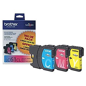 Brother® LC61CMY Tricolor Ink Cartridges, Pack Of 3