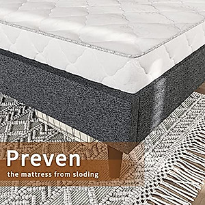 ADORNEVE Full Size Bed Frame with Outlet and USB Ports, Modern Upholstered Platform Bed with Storage Headboard & Height Adjustable, No Box Spring Needed, Dark Grey