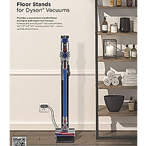 Mount Plus MP-HAB2 Premier Aluminum Storage Stand Dock Dockings Station Made for Dyson V15 V12 V11 V10 V8 V7 V6 Cordless Stick Vacuum Cleaner, Stable Metal Storage Bracket Organizer Rack