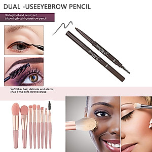 OAWLY Makeup Kits Makeup Set for Teens Women Full Kit Makeup Kit for Women 20 Color Eyeshadow Palette Foundation Face Primer Lipgloss Mascara Eyeliner Makeup Brushes Gift Make up Kit (black)