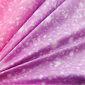 Holawakaka 4PCS Ombre Toddler Bedding Set, Colorful Gradient Stars Comforter Sheet Sets for Baby Girl Toddler Girls (Multi-Color)