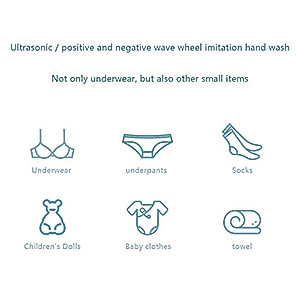 ZKU 2020 Upgraded Portable Washing Machine, Folding Automatic Laundry Machine, Turbine Washer, USB Cable, Low Noise, Mini Washing Machine for Camping, Dorms，Apartments， Business Trip - Blue