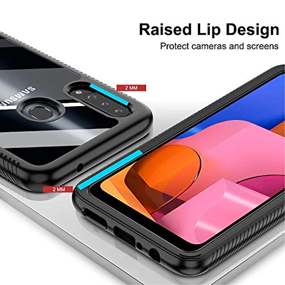 LeYi for Samsung Galaxy S10 Plus Case, Black/Clear