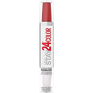 MAYBELLINE Super Stay 24 2-step Long Lasting Liquid Lipstick and Lip Balm, 925 Brooklyn Sunset, 1 count