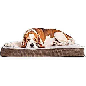 Milliard Quilted Padded Orthopedic Dog Bed, Egg Crate Foam with Plush Pillow Top Washable Cover (41 inches x 27 inches x 4 inches)