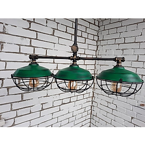 Rustic industrial pendant lamp. Steampunk lamp. Ceiling pendant lighting