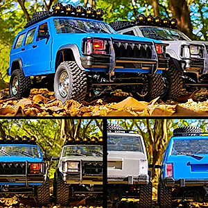 Goolsky RC Rock Crawler, 1:12 Scale Remote Control Car, 4WD Off Road RC Truck, 2.4Ghz All Terrains Climbing Vehicle, RC Car with LED Lights for Kids and Adults, Include 2 Batteries (Blue)