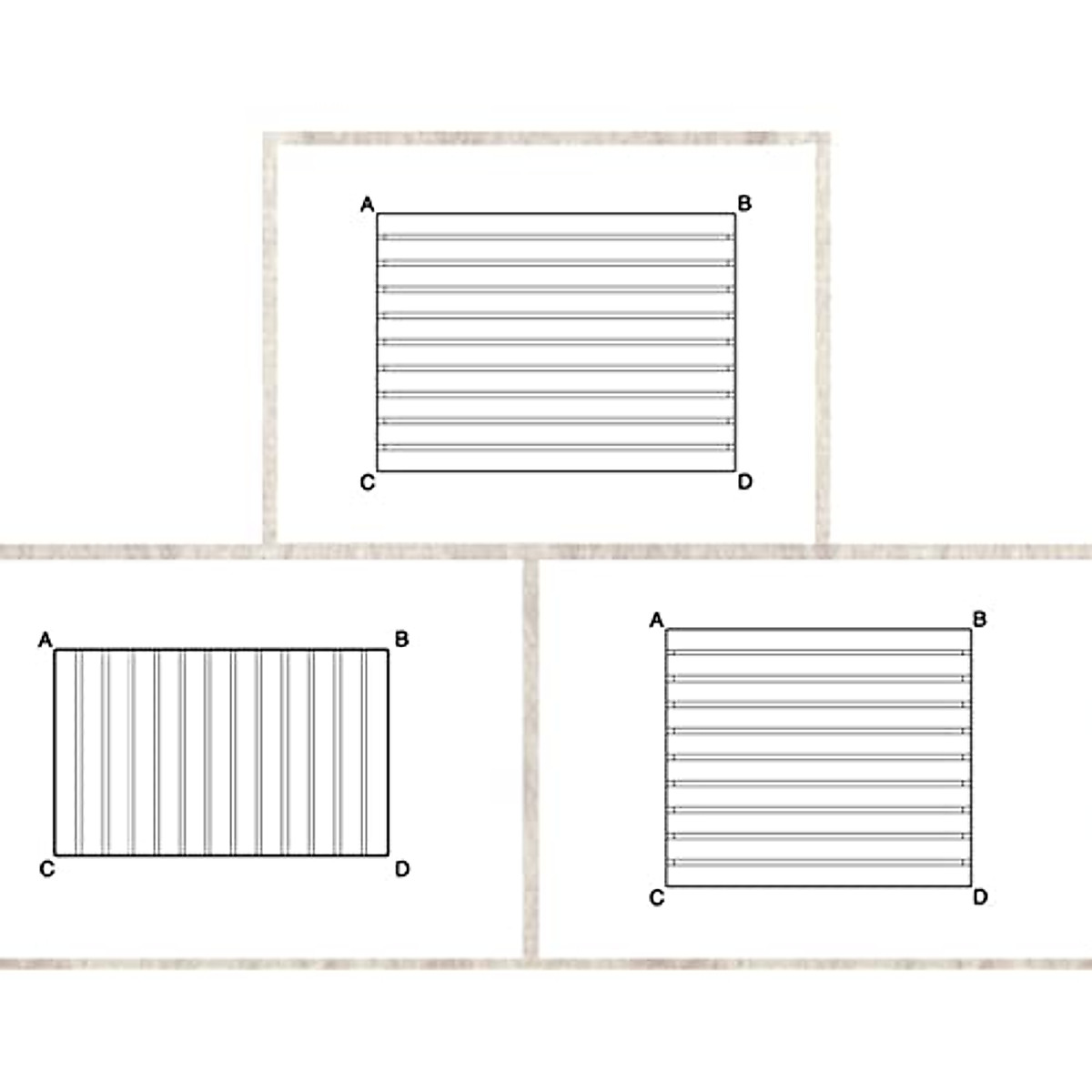 Natural Wooden Shower Mat,Bamboo Bath Mat,Non Slip Bamboo Mat,Nature Bamboo Bathroom Mat,Shower Bath Mat,for Bathroom,Bathtub,Shower,Sauna,Hot Tub,Customizable,30x30cm/12x12in