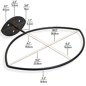 Wallniture SPORTA Wall Mount Football Ball Holder, Organization and Storage Rack, Ball Rack for Garage Organization, Football Office Decor Metal Black Set of 4