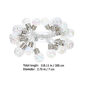 ibasenice 1Set LED Globe String Light Porch Led String Lights LED Outdoor Light String for Holiday Party Home Patio Garden Backyard Decoration