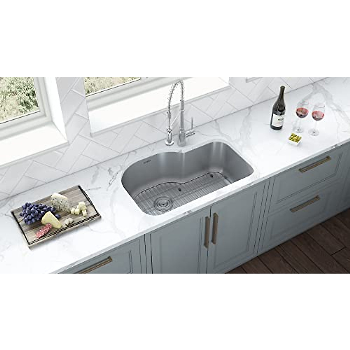 Ruvati RVM4700 Undermount 16 Gauge 31.5" Kitchen Sink Single Bowl
