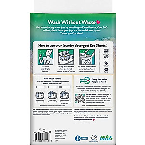 Earth Breeze Laundry Detergent Sheets - Fresh Scent - No Plastic Jug (60 Loads) 30 Sheets, Liquidless Technology…