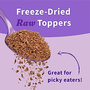 Halo Freeze Dried Raw Topper, Beef Protein Recipe, Freeze Dried Raw, Real Meat Topper, All Life Stages, 3.5-OZ Bag