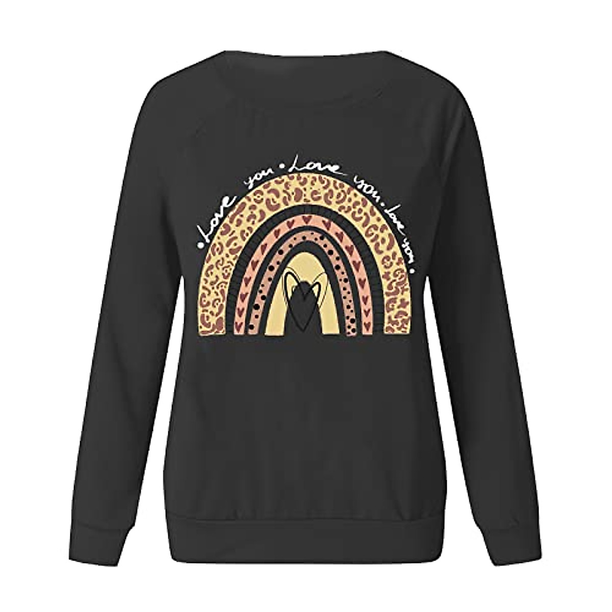 Suetas De Valentines Day Shirts Women Long Sleeve Tunic Sweaters for Women Body Sweater Womens Fleece Jacket with Hood Puff Shoulder Sweatshirt Colored Hoodies Womens Heart Sweatshirt Gray