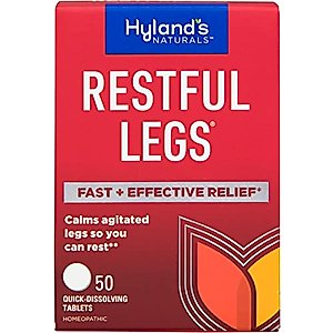 Restful Legs Tablets by Hyland's Naturals, Natural Itching, Crawling, Tingling and Leg Jerk Relief, 50 Count