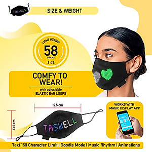 LED Smart Mask | Custom Mask with Bluetooth Mask Face Cover Talking Electric Mask | Digital Mask Christmas LED Mask | Customizable Halloween LED Bluetooth Mask | LED Bluetooth Electronic Mask