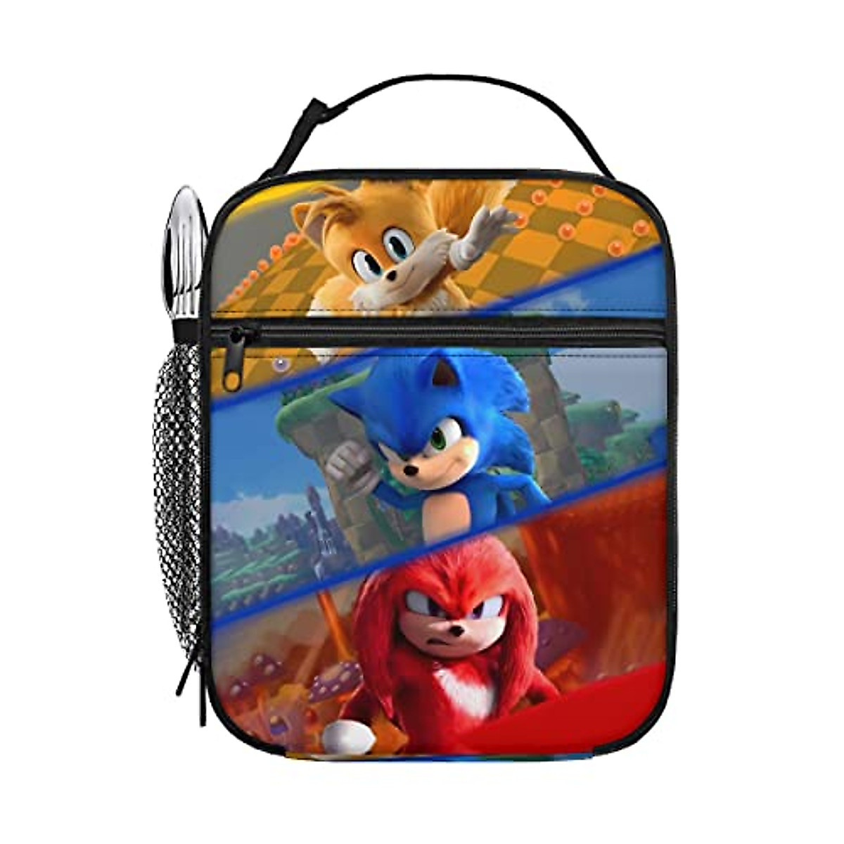 Cugefuo 2PC Boy Backpack and Lunch Bag 16in 3D Printed Cartoon Game Backpack Laptop Backpack with Lunch Box
