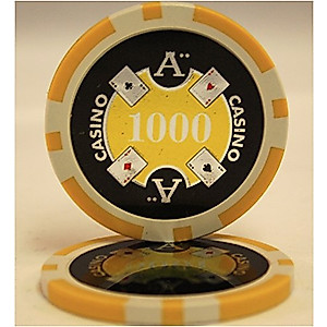 MRC 1000 pcs Ace Casino Poker Chips Set with Aluminum Case Custom Build
