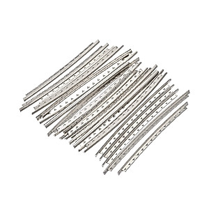 MECCANIXITY Acoustic Guitar Fret Wire Guitar Fretboard 20 Fret 2mm Silver Tone for Guitar Fingerboard Replacement, Pack of 20