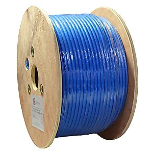 Dripstone 500ft CAT7 S/FTP in-Wall (CMR Rated) UL Listed Bare Copper Solid 23AWG Conductor 600Mhz Fluke Tested Ethernet Wire (Blue) (600032)