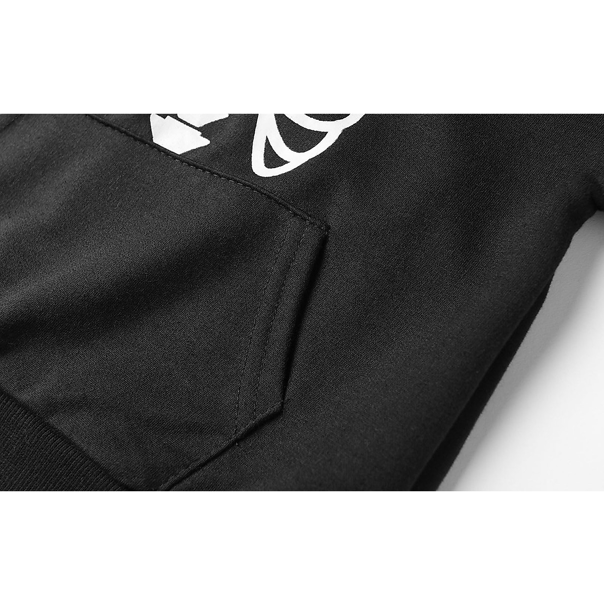 Mud Kingdom Little Boys Halloween Hooded Sweatshirt Cute Pumpkin Ghostface Hoodie Scary Skeleton Pullover Black Skeleton Size 5