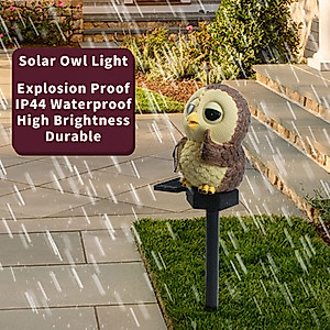 2 Pack Garden Solar Lights Cartoon Cute Small Baby Owls Decor, LED Solar Outdoor Garden Lights, Solar Landscape Pathway Outdoor Lights for Garden, Patio, Lawn Pathway,Walkway, Yard,Great